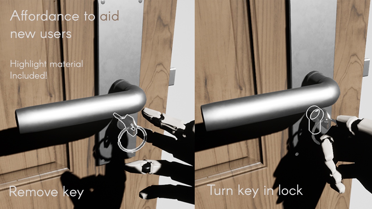 Realistic VR Doors: Physics-based & Parameterised