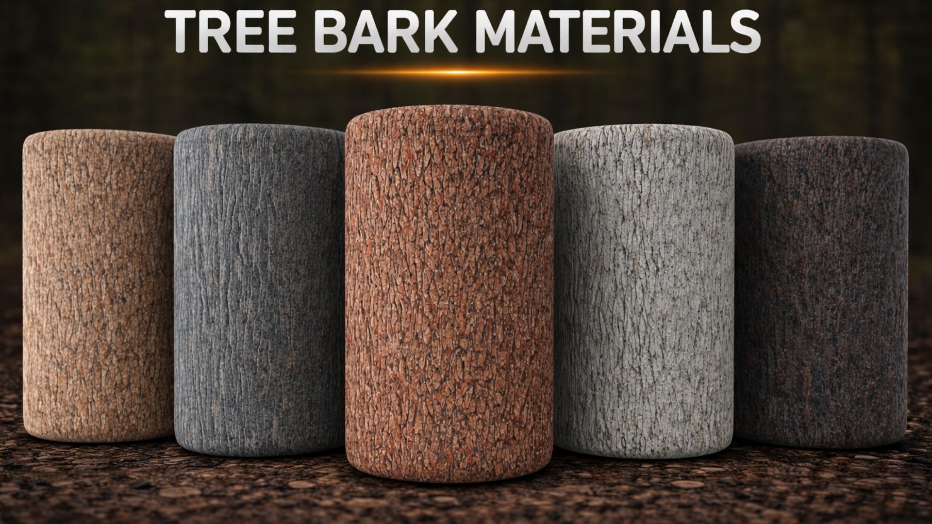 Realistic Tree Bark Materials – 5 Variations | Fab