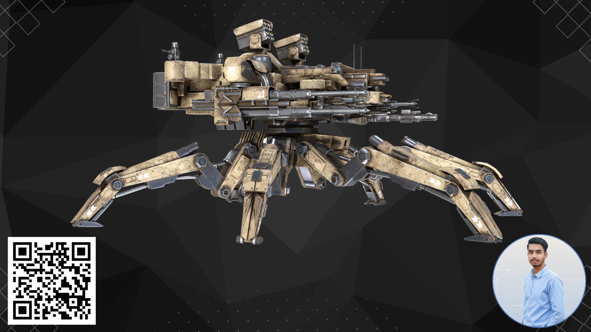 Sci-Fi MS Spider Mech Futuristic Mechanical Walker (3D Model) | Fab