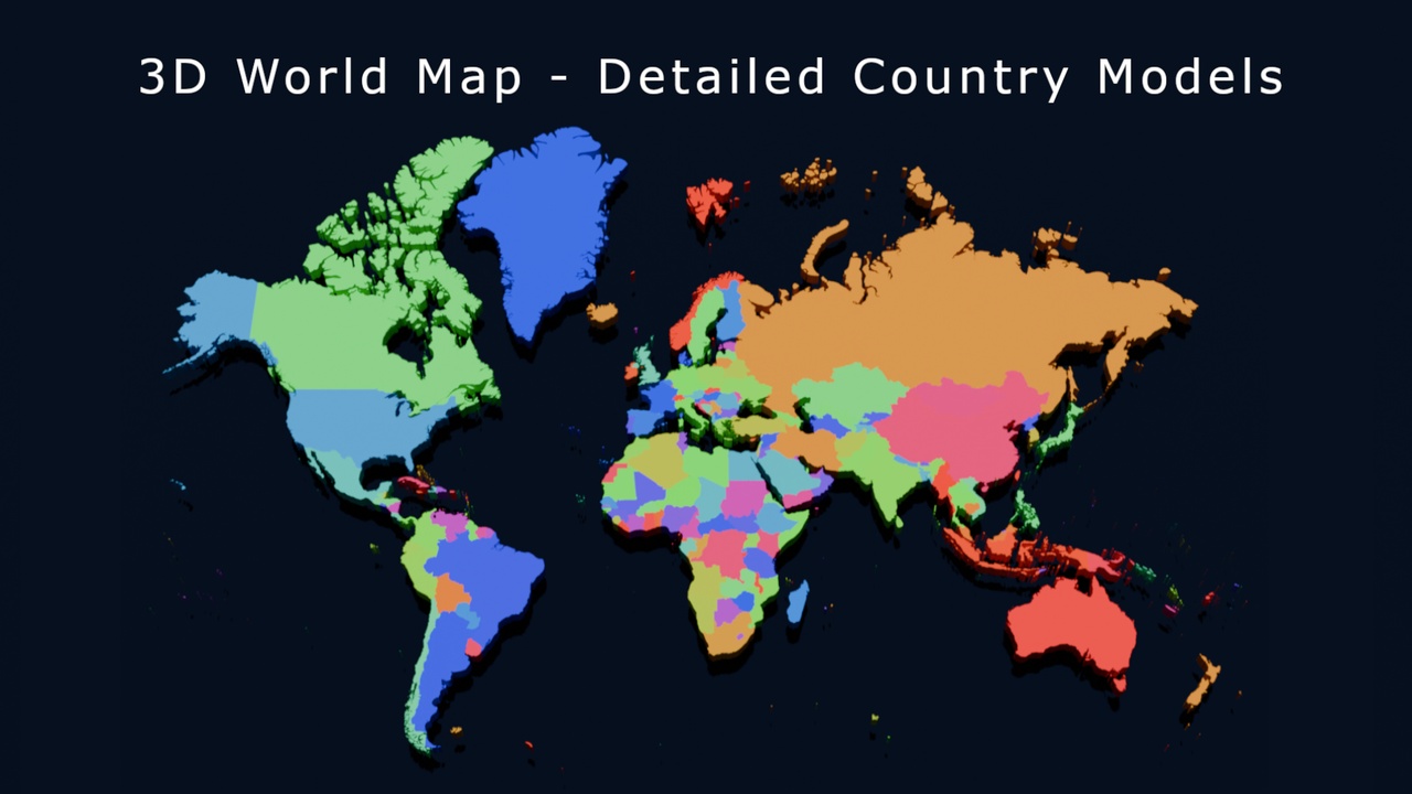 World Map 3d Photo With Countries - Infoupdate.org