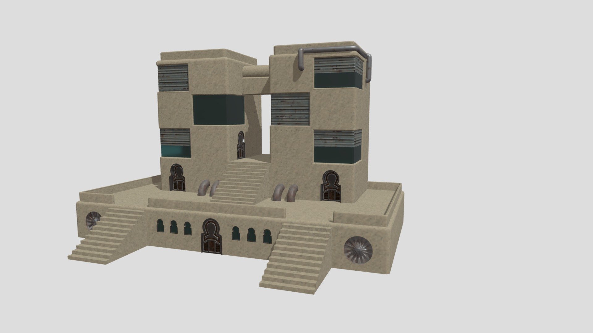 Council Building for a scifi desert environment | Fab