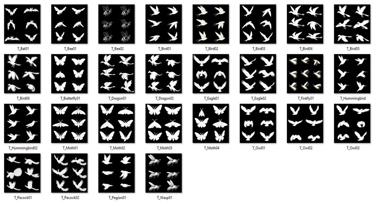 Flying Creatures Sprite Sheet Pack | Birds, Bats, Dragons, Butterflies ...