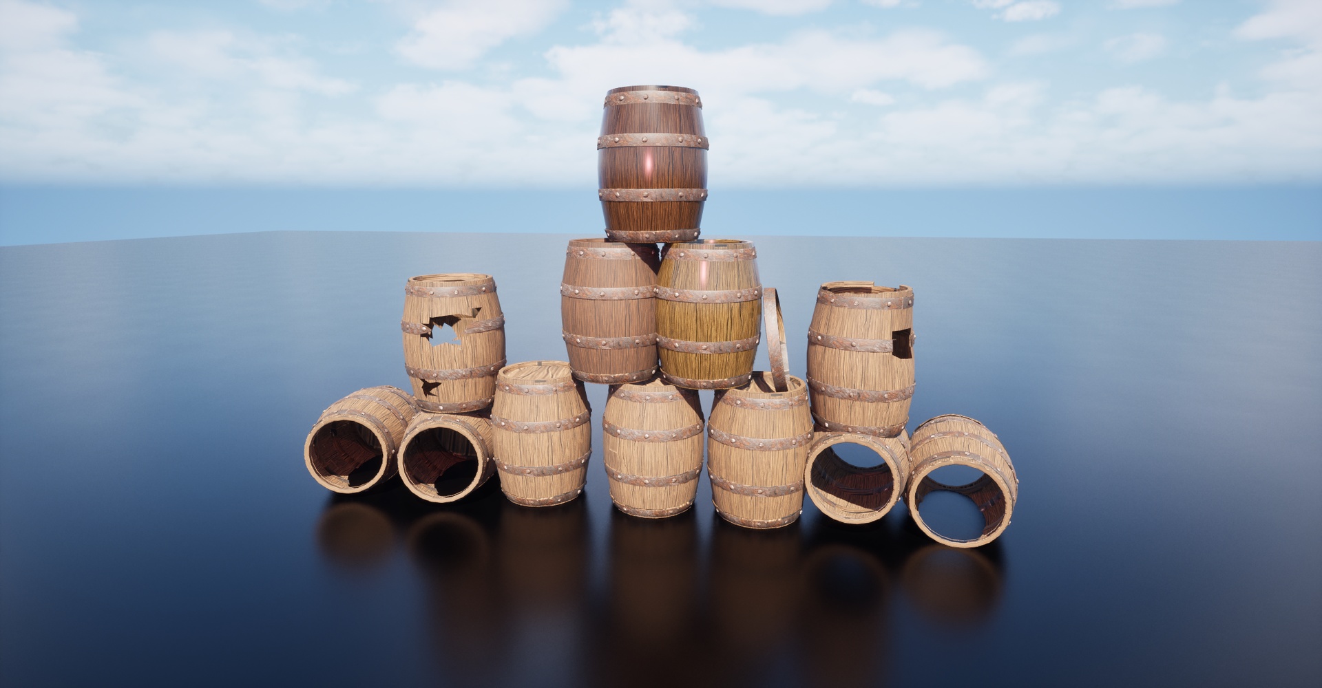 Wooden Barrel Pack – Game Ready Props (UE5) | Fab