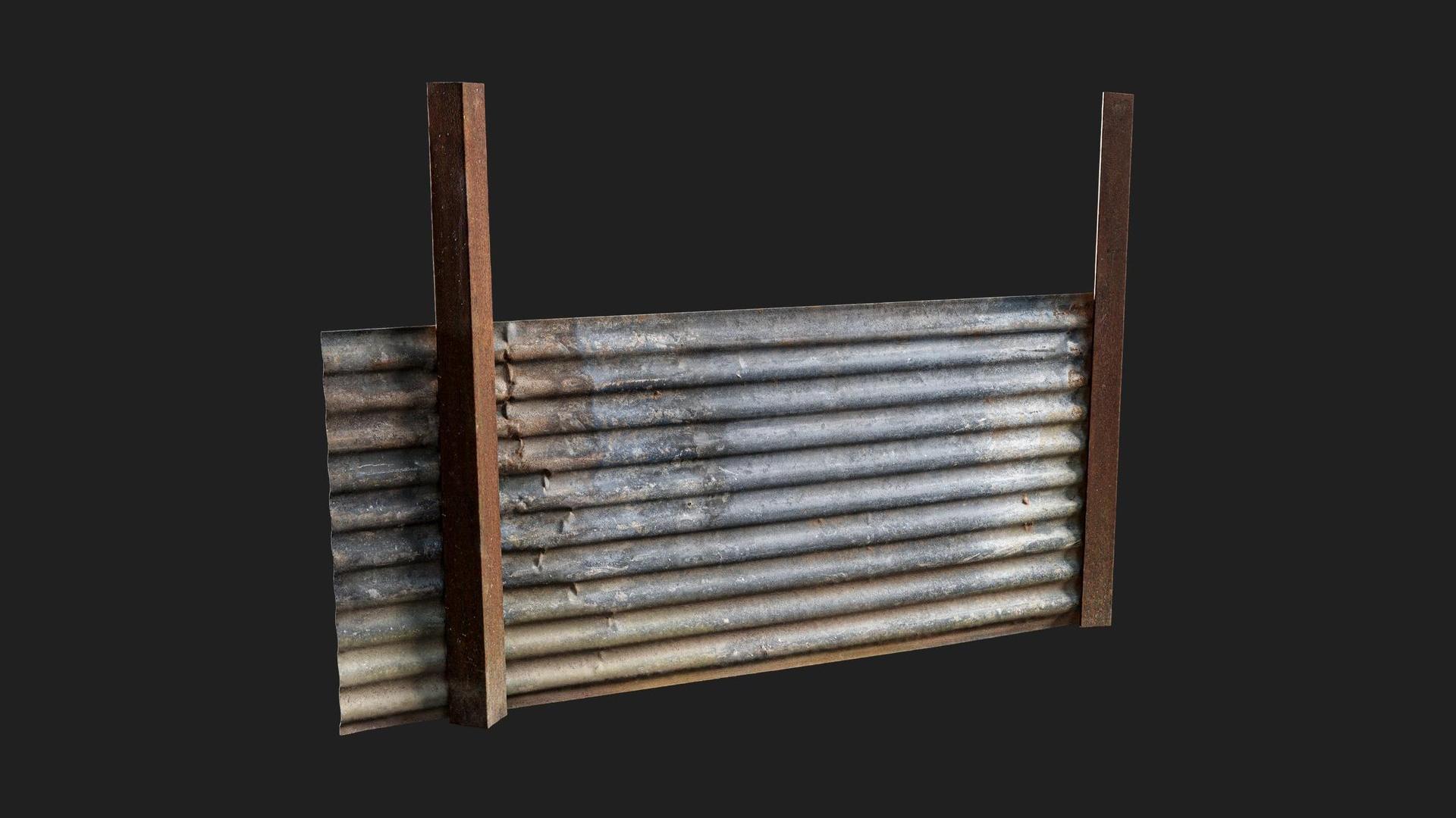 Military Trenches Wall Metal Corrugated 09 | Fab