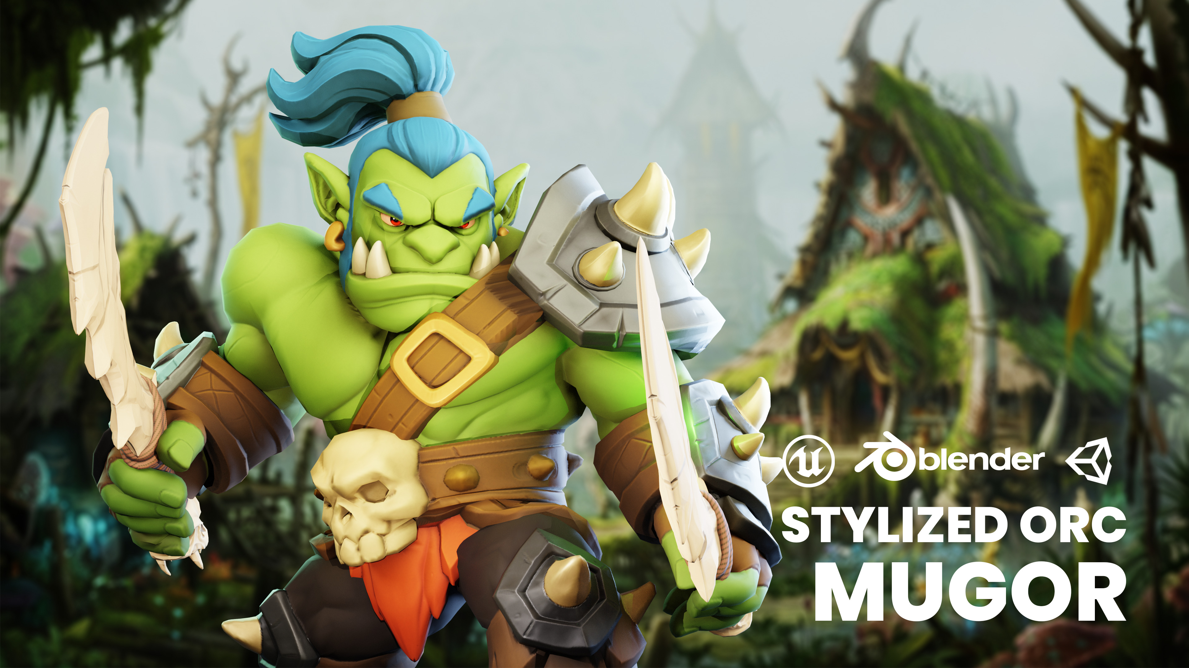 Stylized Medieval Orc Character - Mugor | Fab