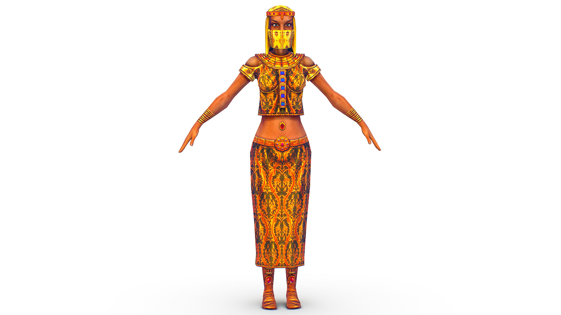 Arab dancer in national Cold Costume | Fab