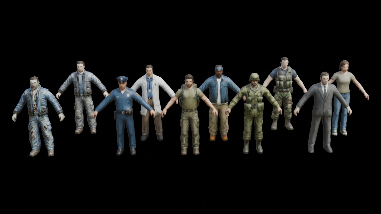 Retro PS1 Character Pack – Full Bundle (10 Characters, Animated) | Fab