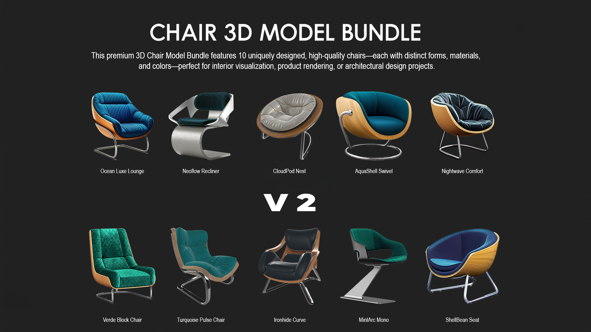 3d Model Tall Modern Chair