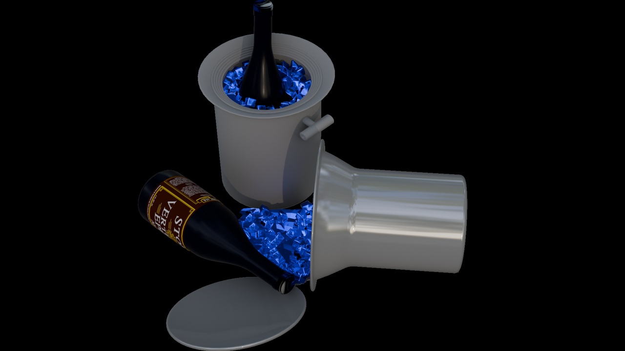 Spilled Wine Buckets with Bottles | Fab