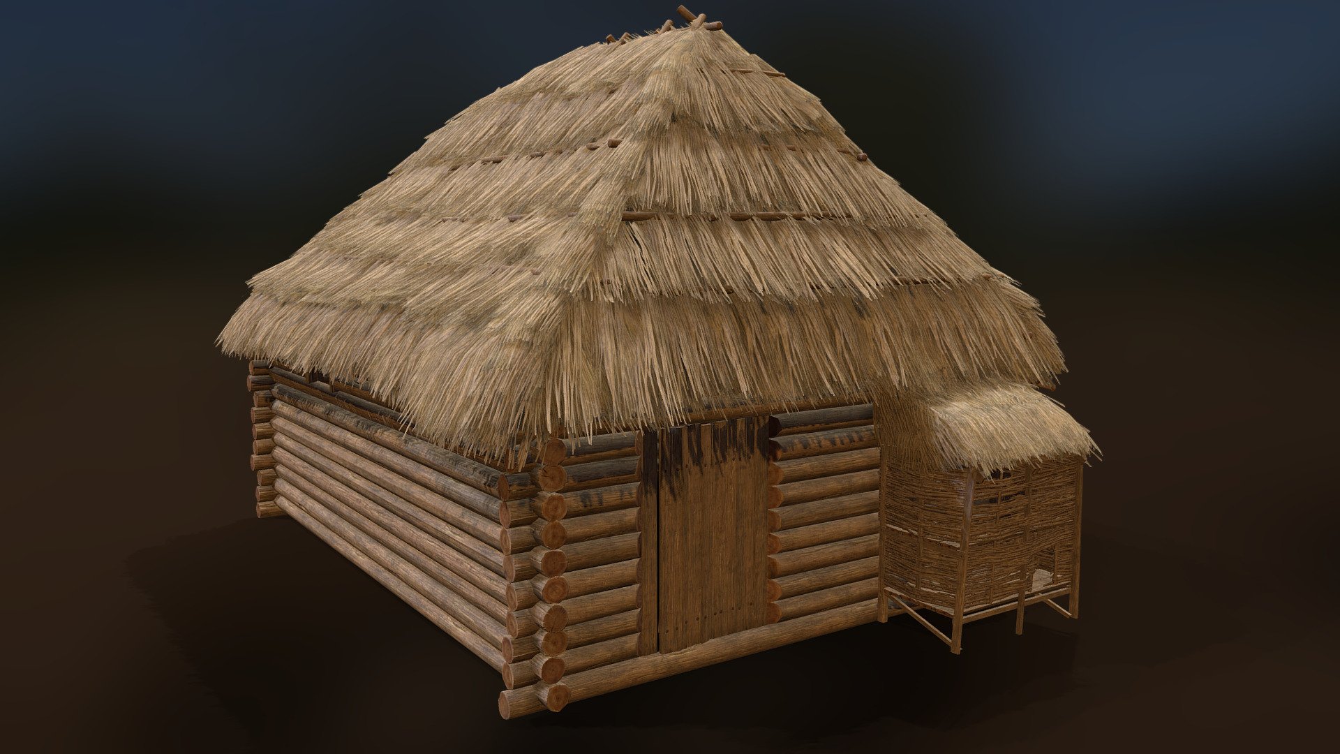 Wooden Thatch Hut, with seamless materials | Fab