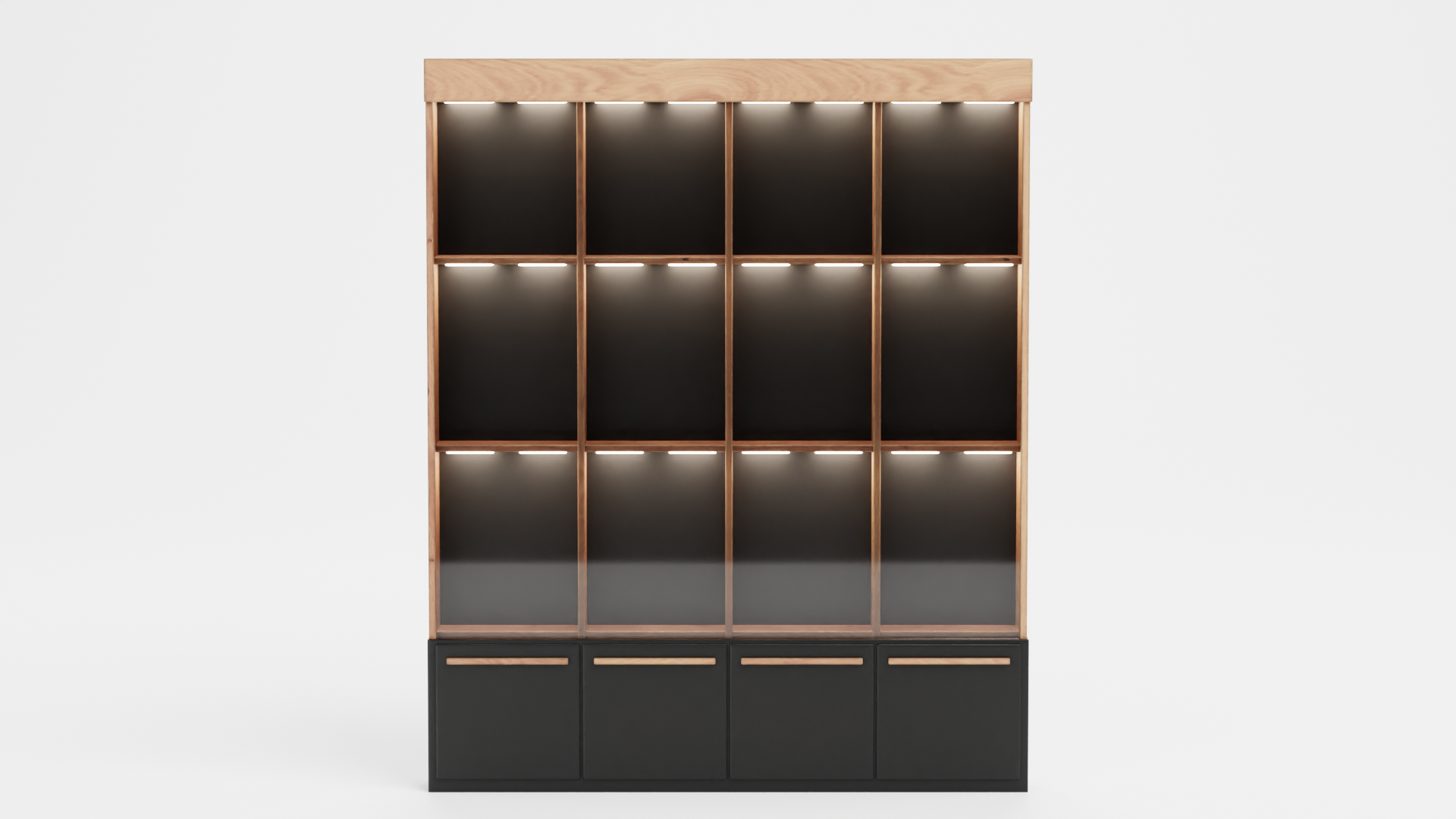 Wine Rack V2 - Illuminated Bar Cabinet Storage Unit | Fab