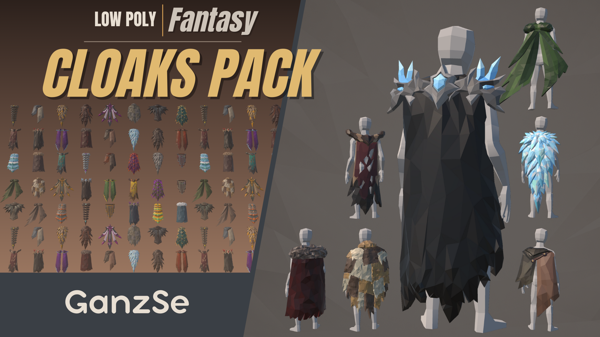GanzSe Cloaks - Fantasy Low Poly Pack | Fab