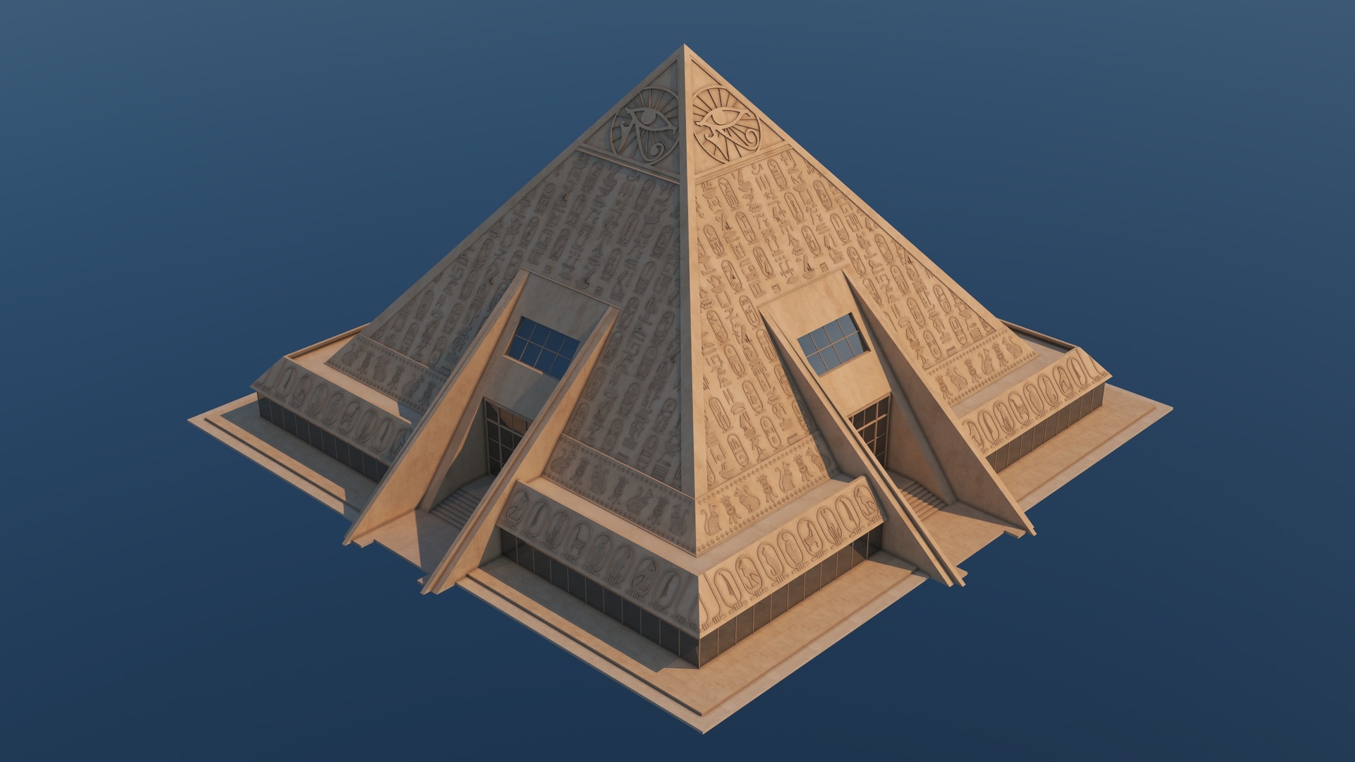 Futuristic Egyptian Pyramids - 001 - New 3D Model | Fab