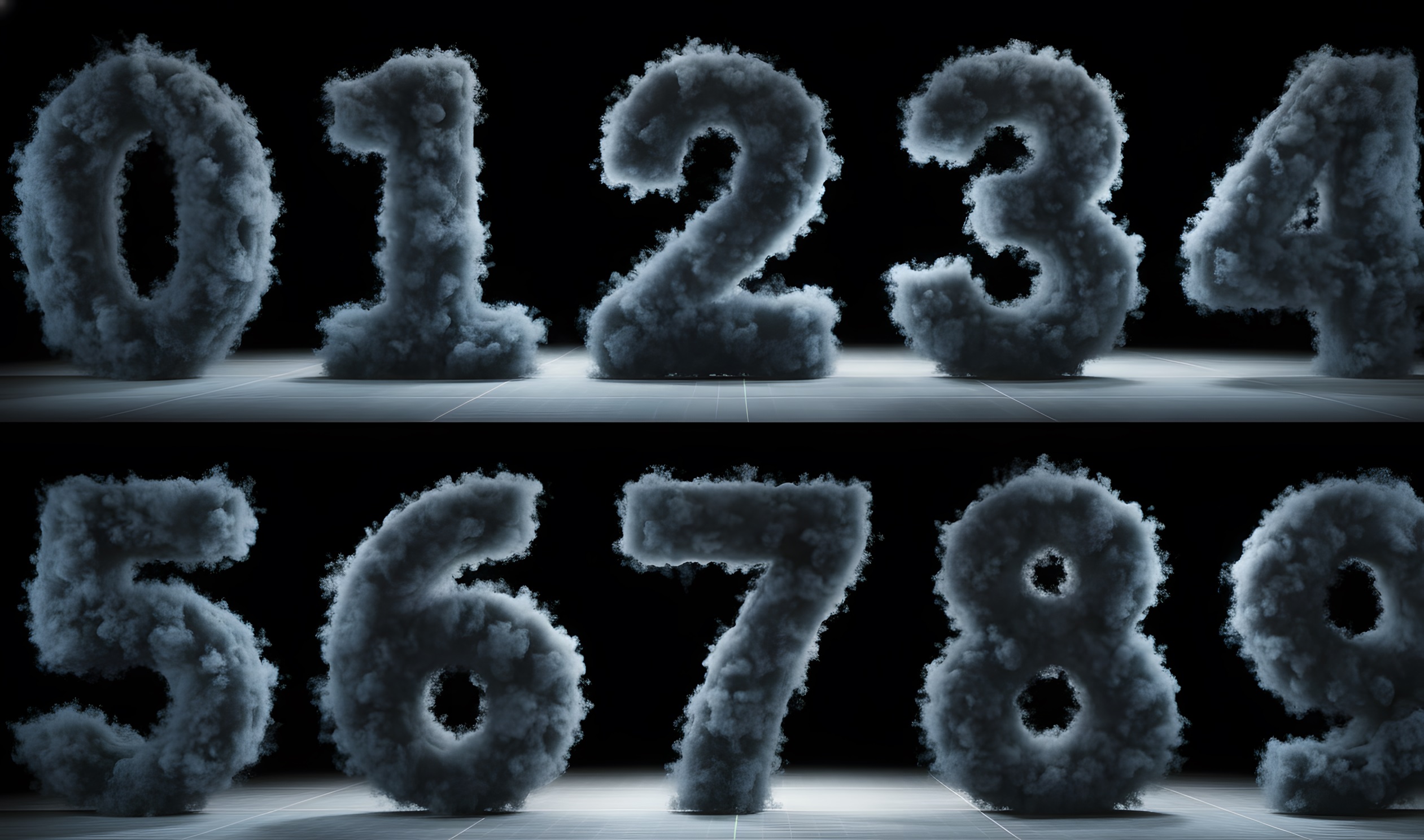 Smoke Numbers Vdb Effects Pack Loop | Fab