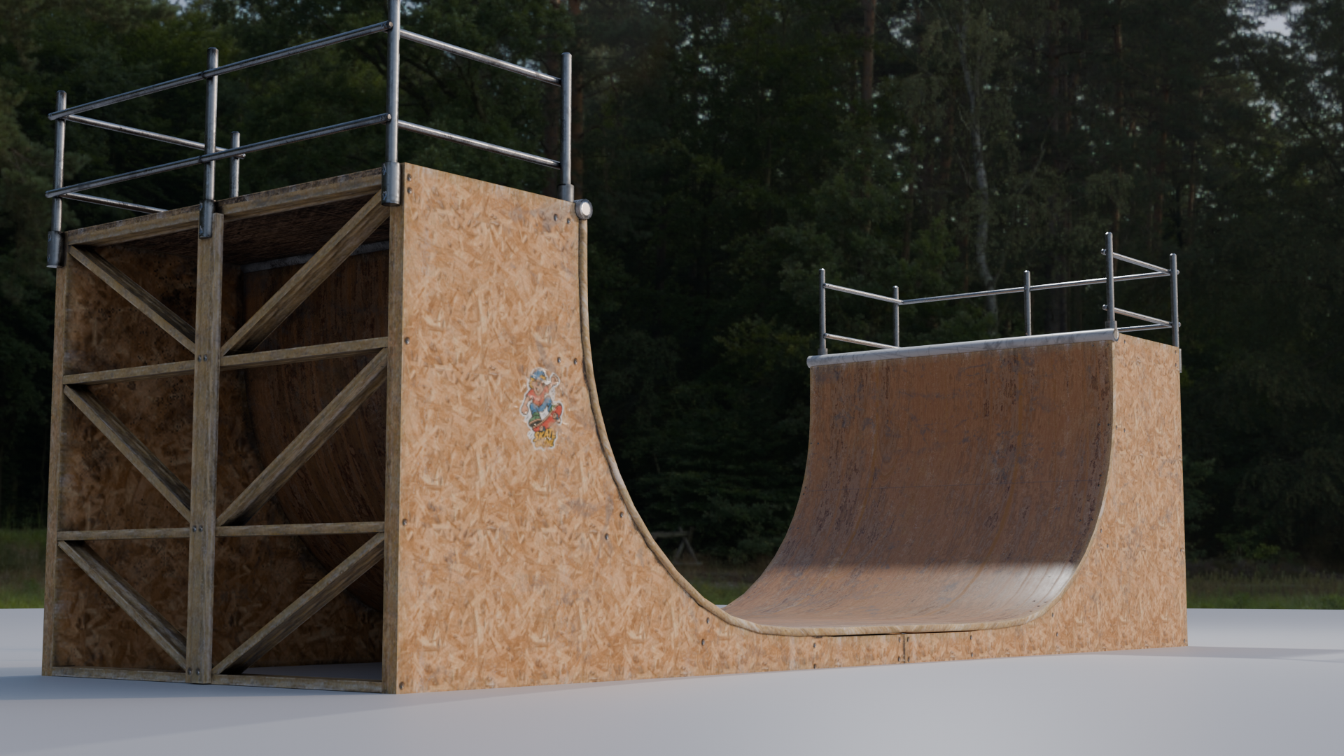 Classic 90s Half Pipe – Game-Ready 3D Model 🛹 | Fab