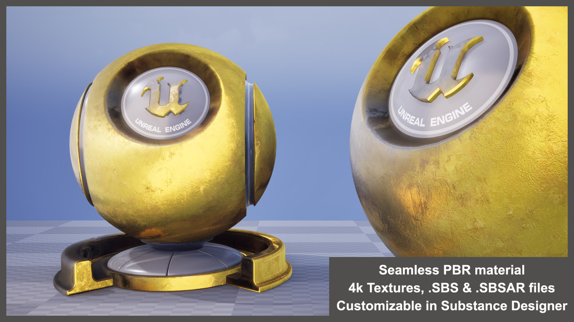 Gold Foil Material and Textures SBS & SBSAR | Fab