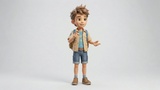 Stylized Explorer Boy Character – T-Pose | Game Ready 3D Model ...