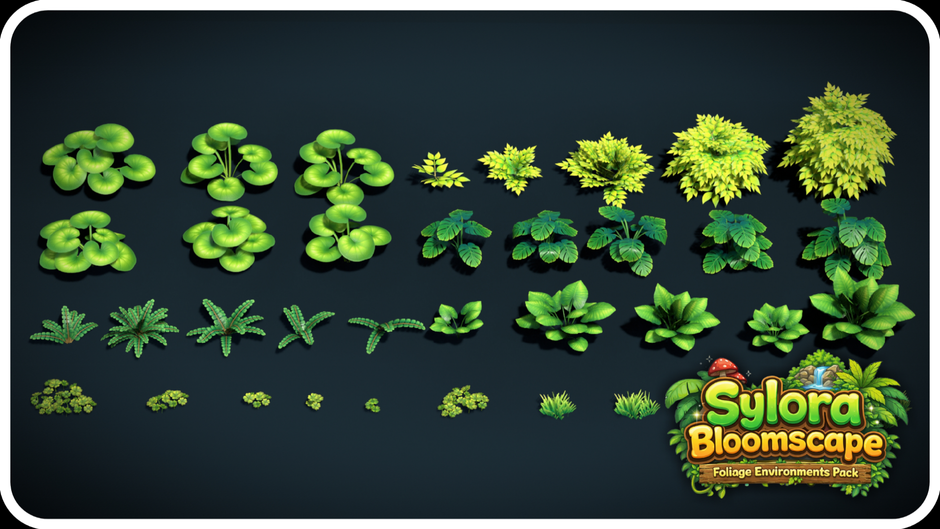 Sylora Bloomscape – Stylized Foliage Plants Bush & Grass Vol-2 | Fab