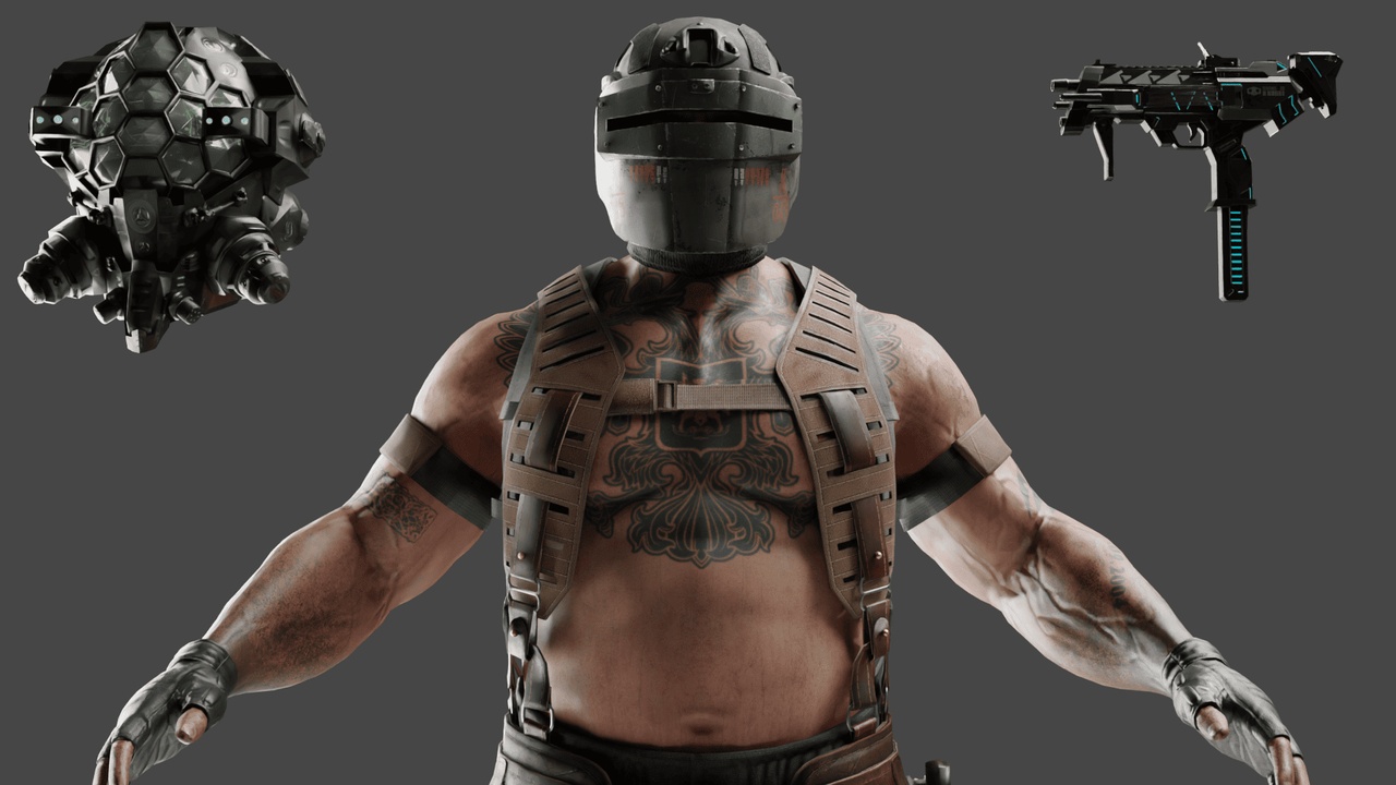 Stylized Modular Human male cyber-otoy prod | Fab