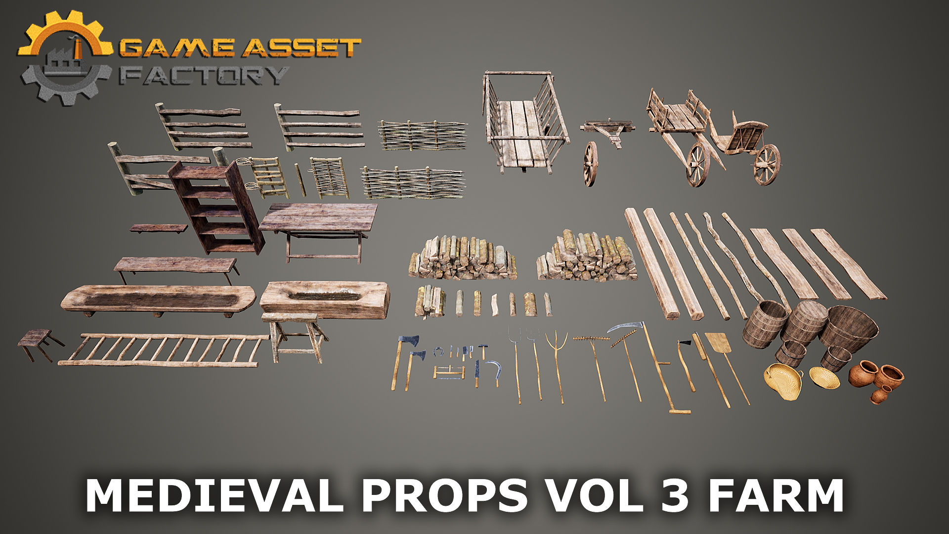 Medieval Props Vol 3 Farm | Fab