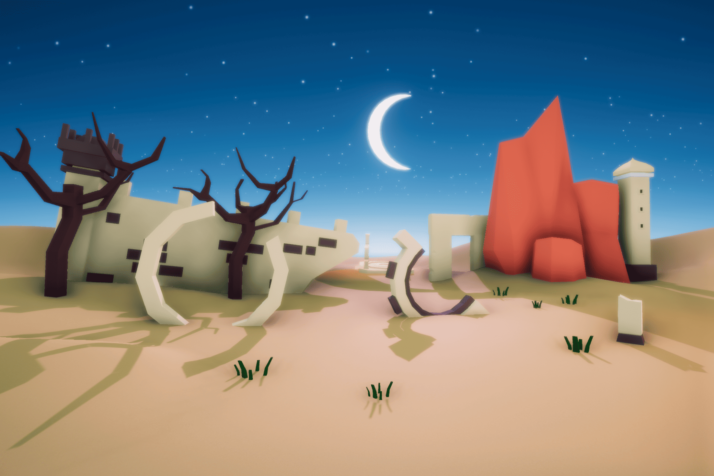 Low Poly Desert Ruins | Fab