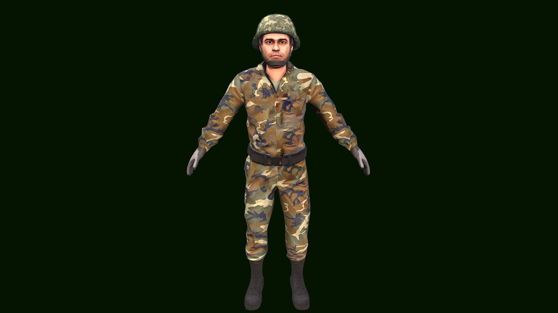INDIAN RIGGED ARMY CHARACTER 1 | Fab