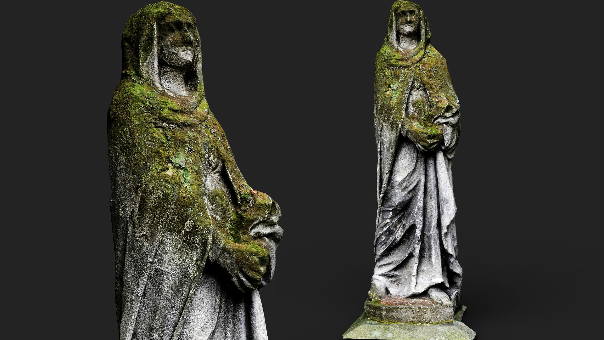 cathedral mossy monument stone ruins PBR photogrammetry | Fab