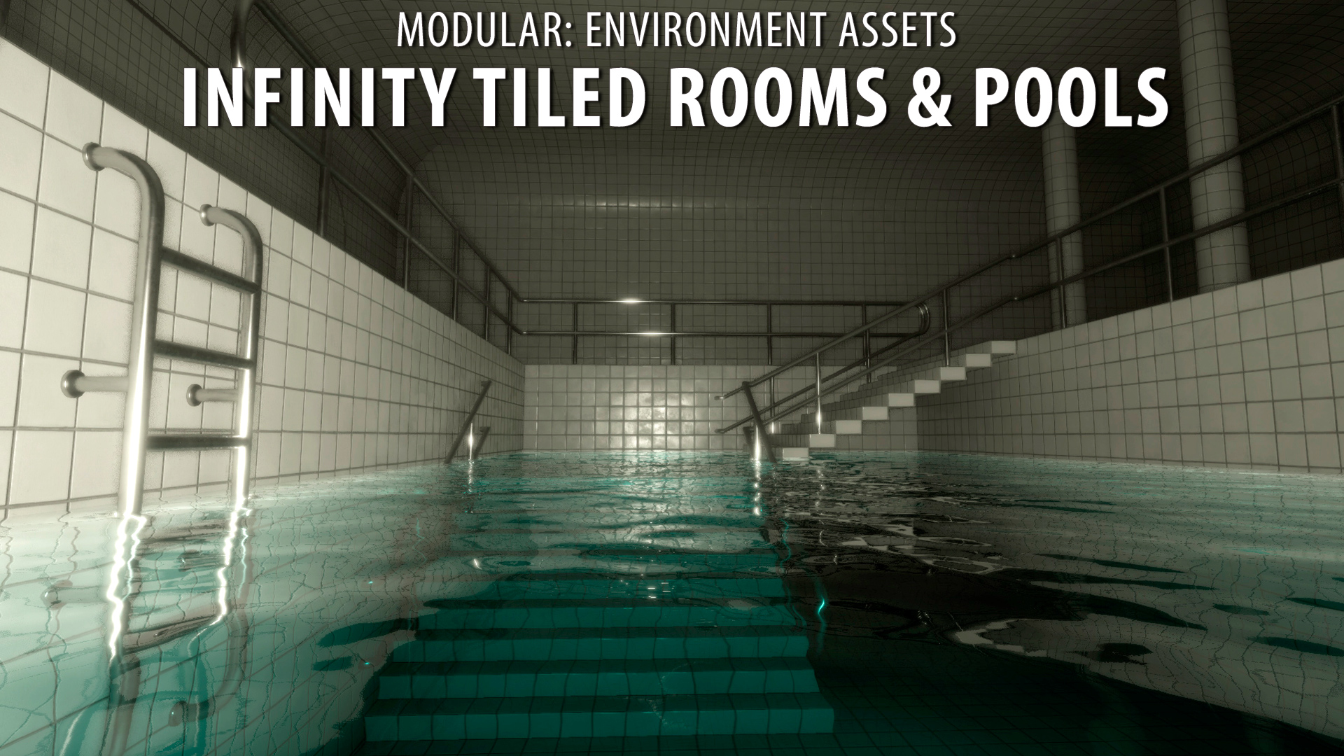 Modular Assets: Infinity Tiled Rooms & Pools Environment (Liminal ...