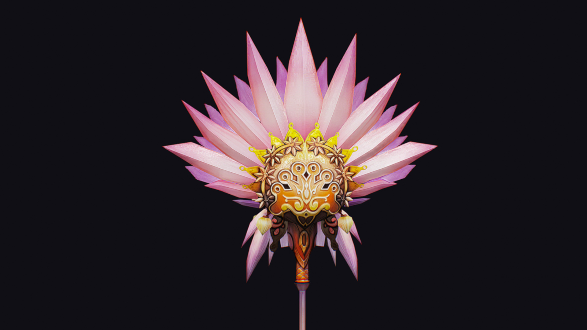 Magical Staff Sakura Pink Flower Lotus Wizard Wand Item Scepter | Fab