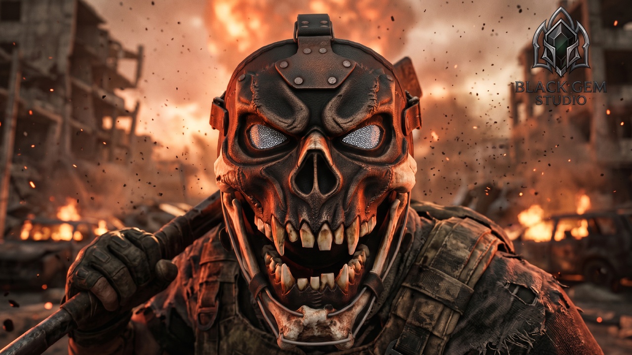 Wasteland Skull Raider Mask for Post-Apocalyptic Horror Characters | Fab