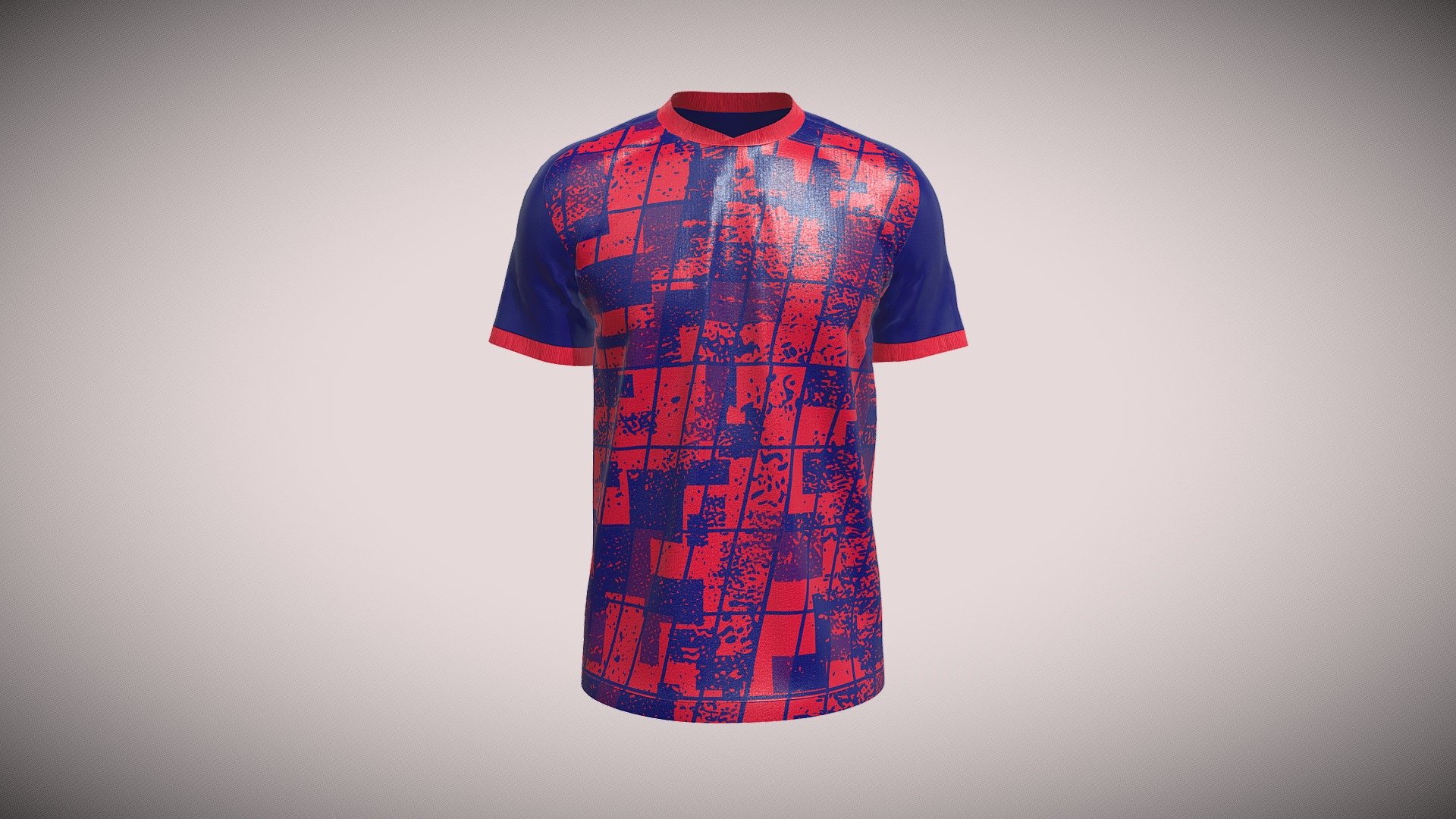 Soccer Blue Jersey Player 03 V2 | Low Poly | Fab