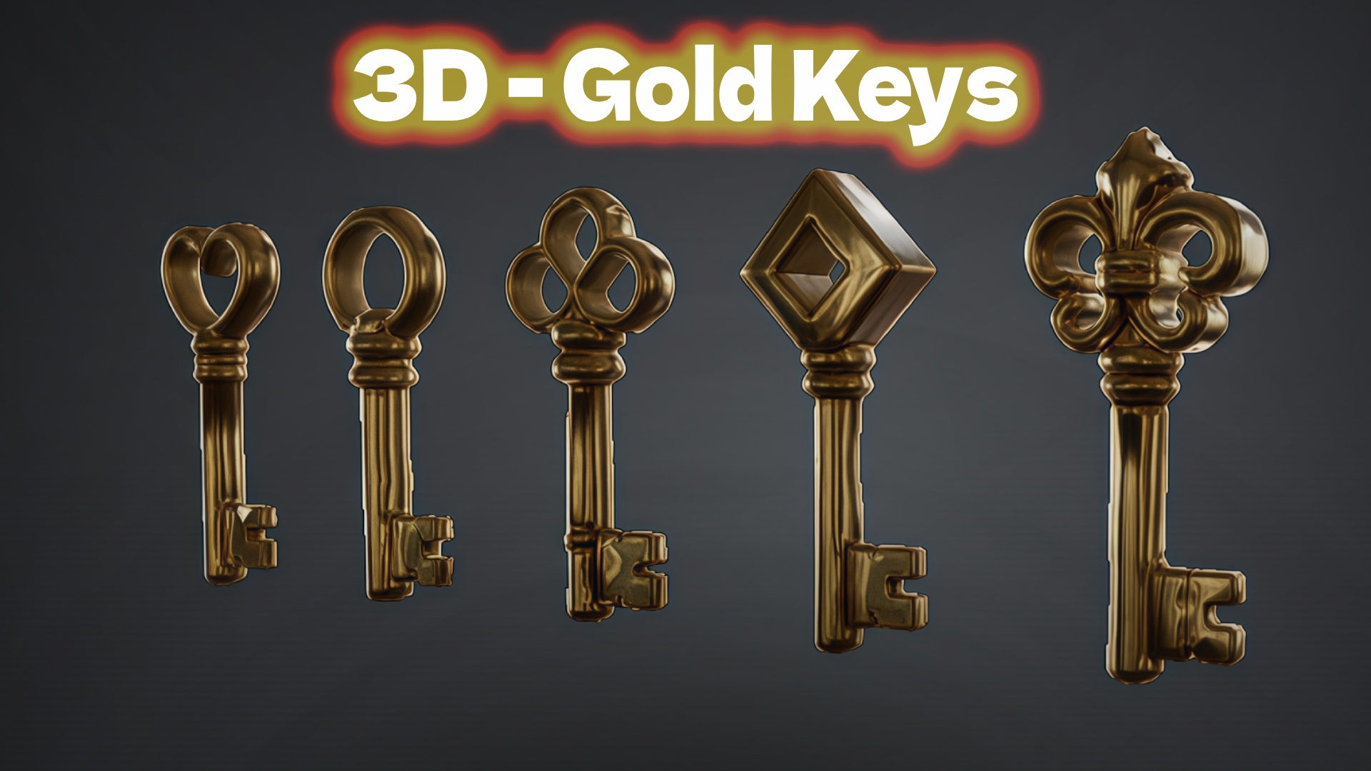 NHC - 3D Gold Keys | Fab
