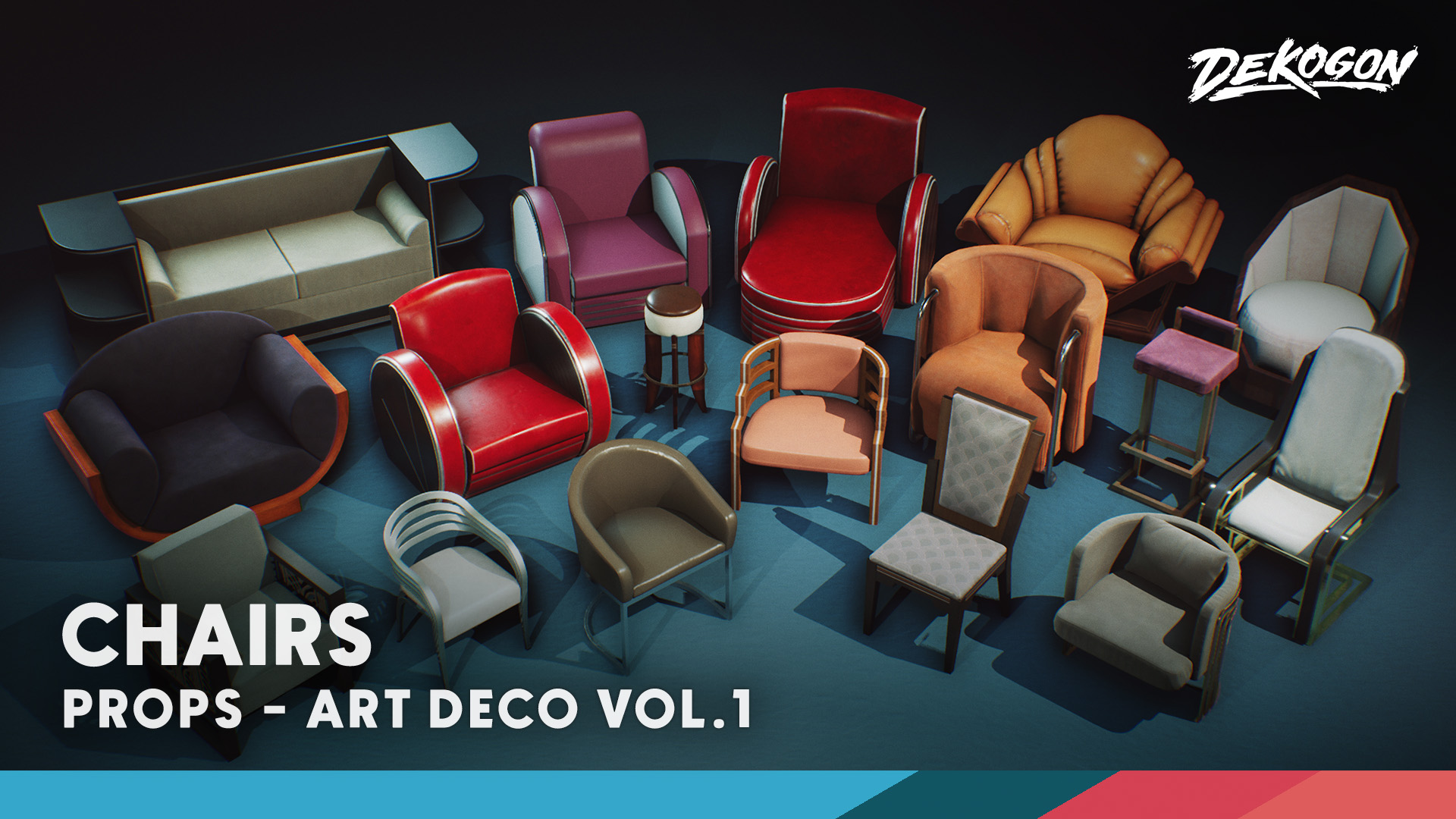 Art Deco Furniture and Props VOL.1 - Chairs | Fab