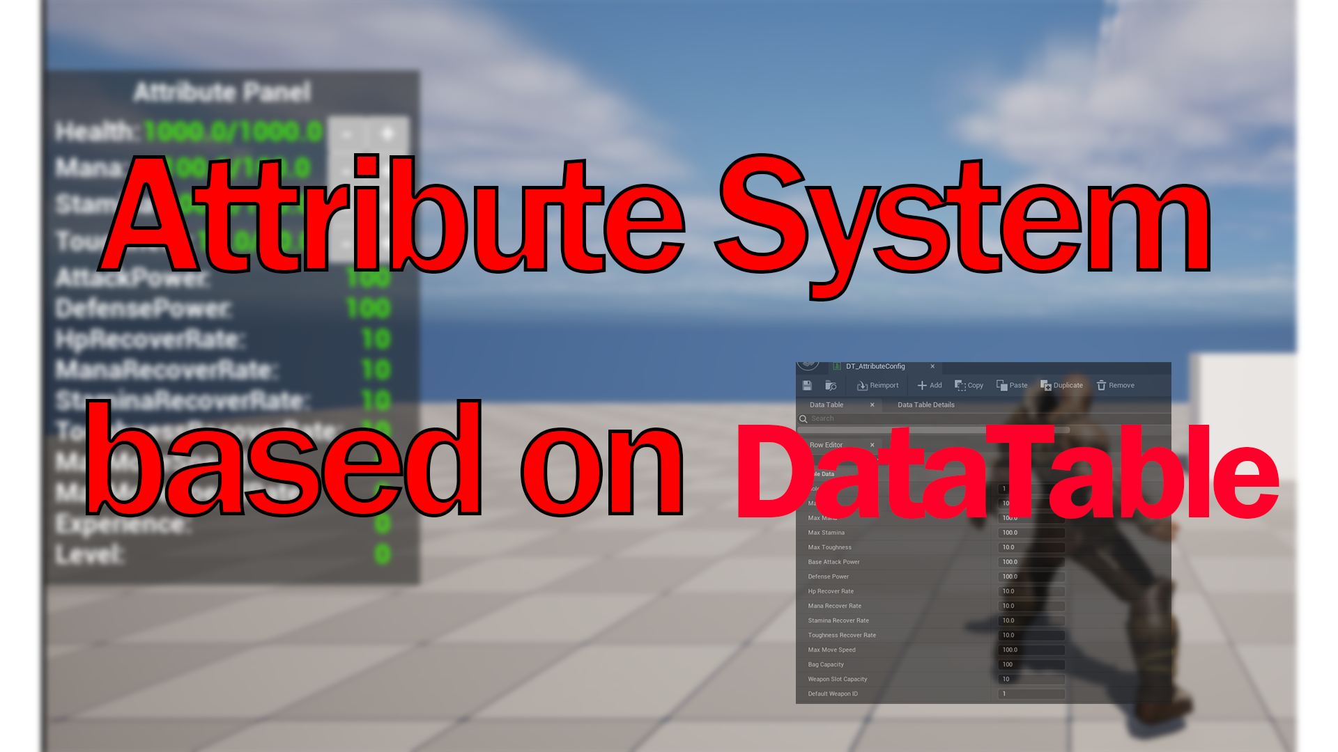 Attribute&UMG System based on DataTable | Fab