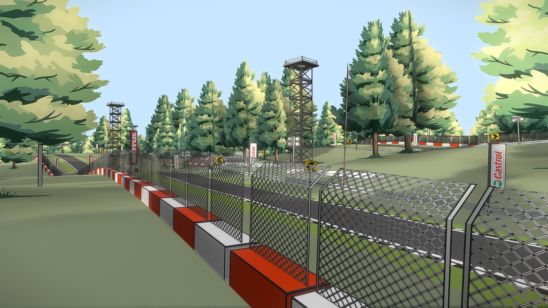Cartoon Race Track | Fab