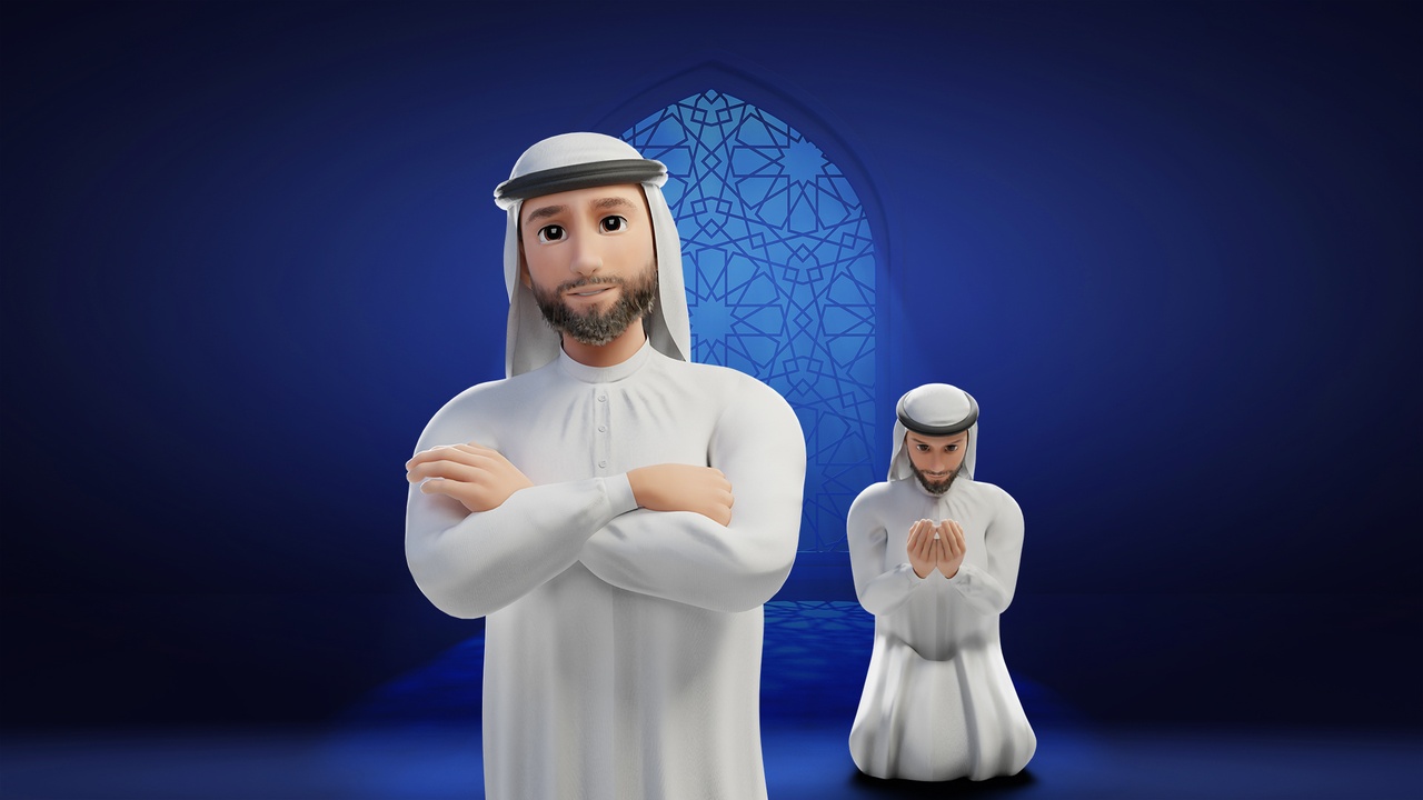 Cartoon Muslim Family 3D Character Pack | Fab