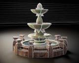 Medieval Elegant Floral Waterfountain | Fab