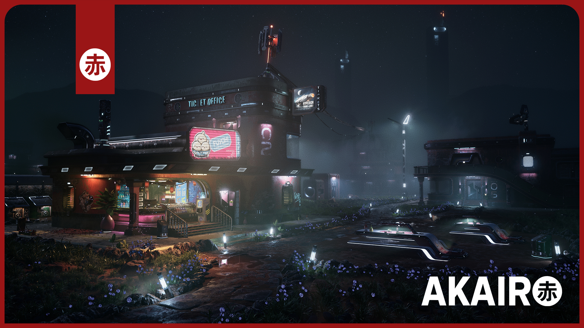 Fuyoh Cyberpunk Diner Environment | Fab