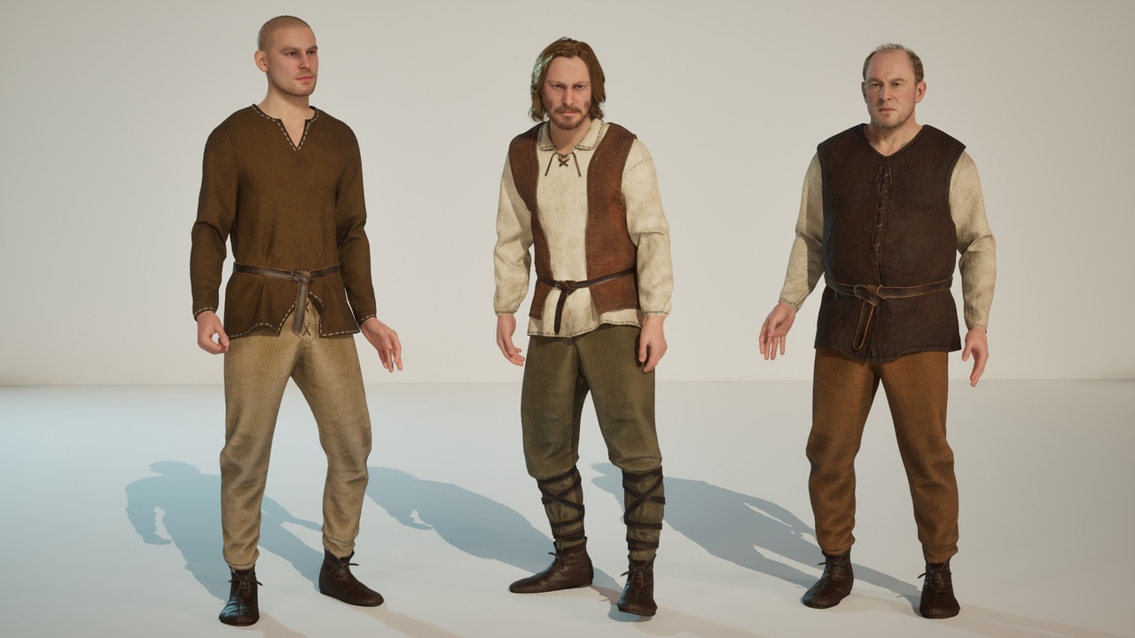 Parametric RPG/Medieval NPC Clothing – Modular MetaHuman Pack (UE5) | Fab