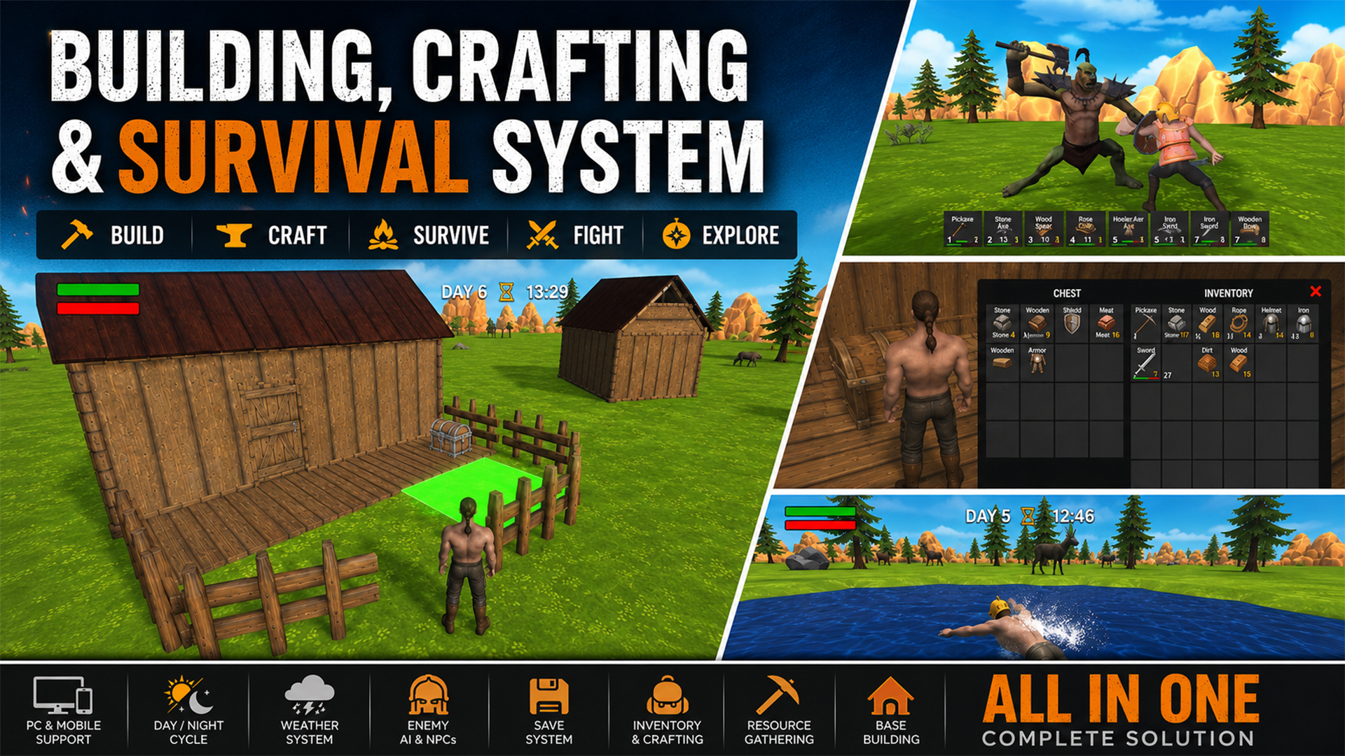 Complete Building, Survival & Crafting Game Kit | Fab