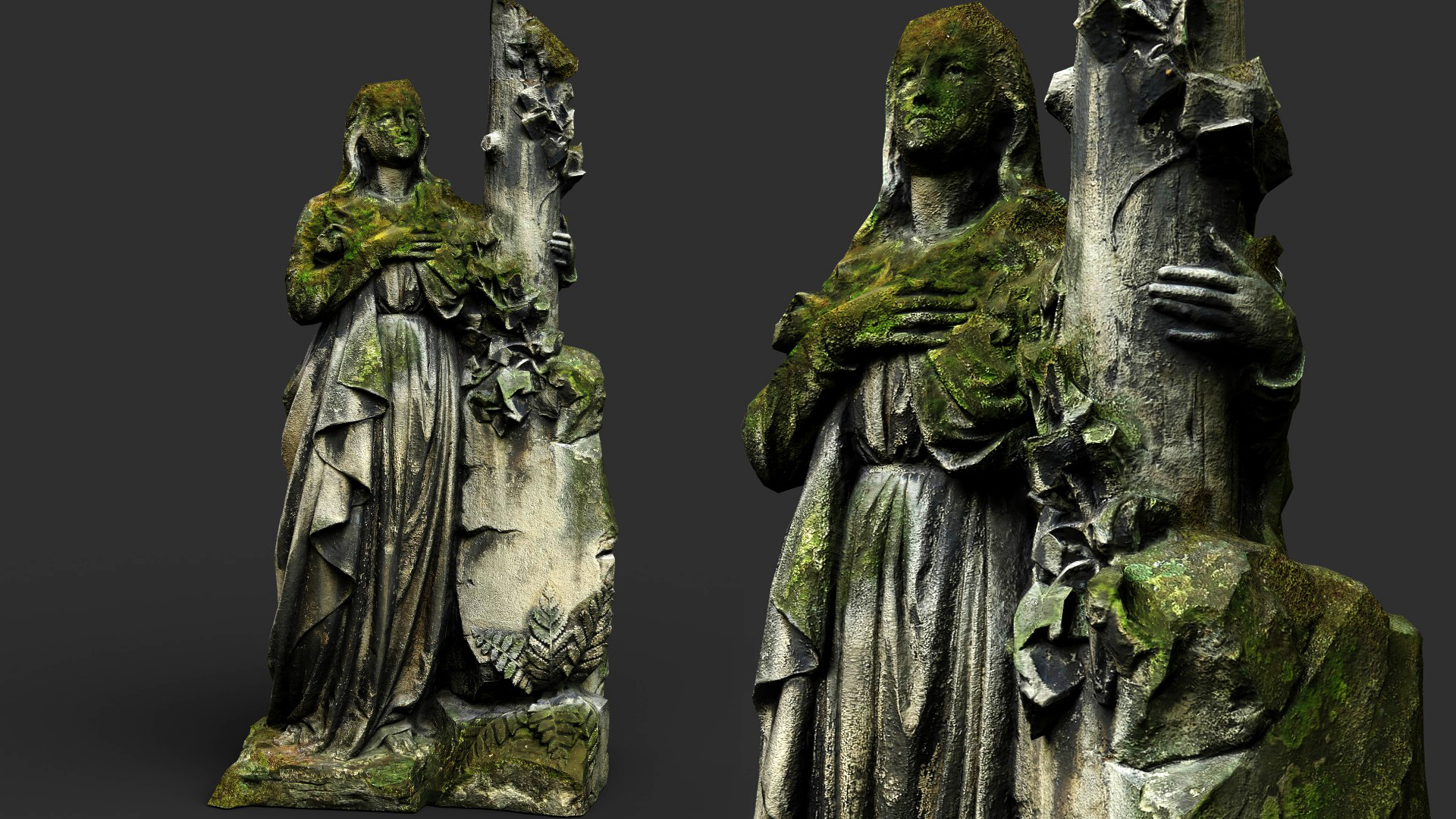 mossy tombstone monument ruins PBR photogrammetry | Fab