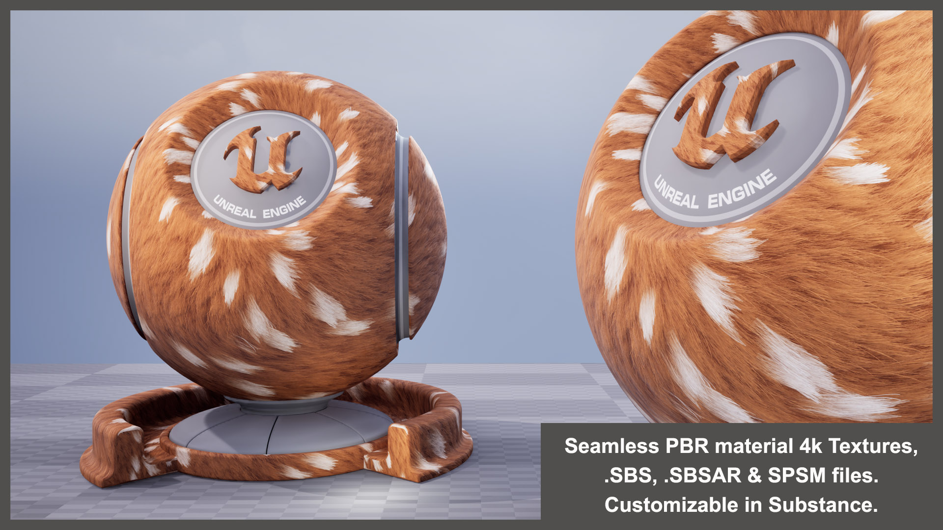 Two Colors Fur Material and Textures SBS, SPSM & SBSAR | Fab