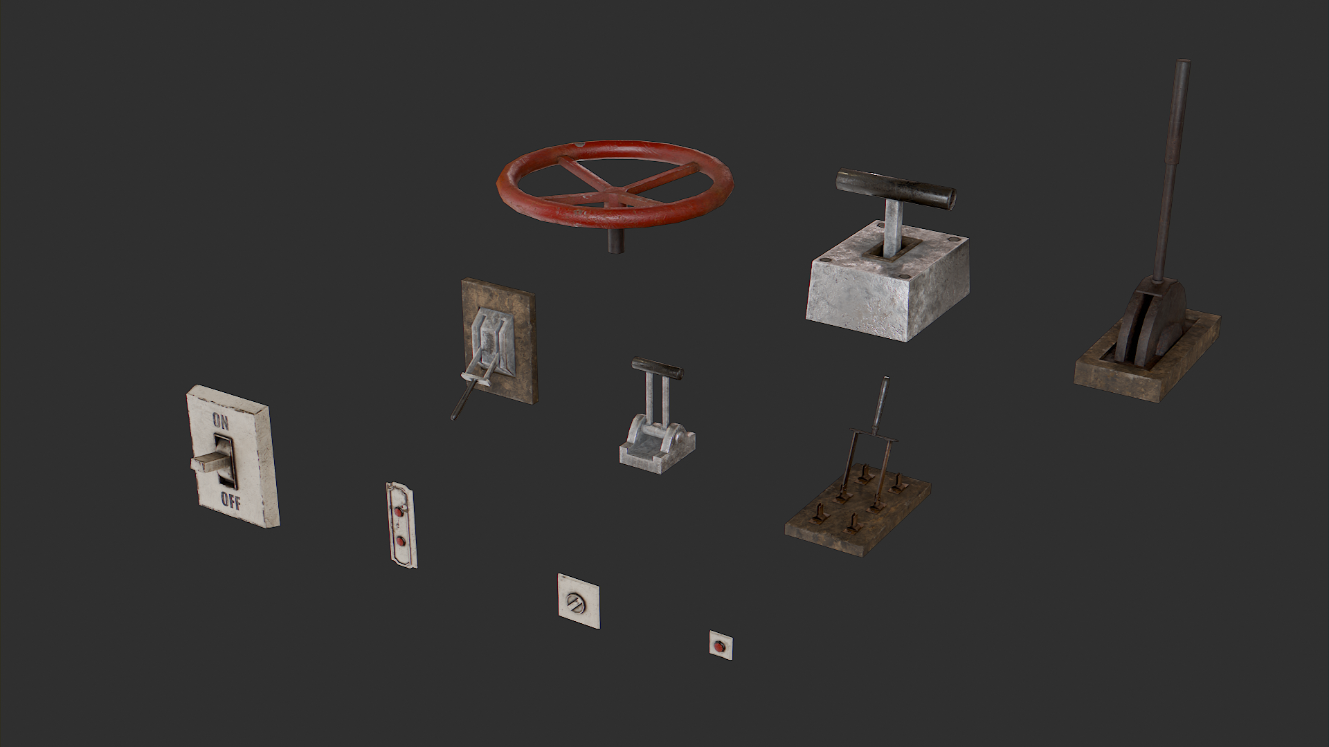 Levers buttons and switches pack | Fab