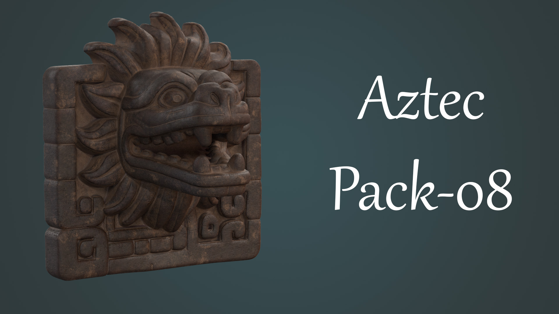 Aztec Stone Statues Pack 08 – Stylized Sculptures (15 Props) | Fab