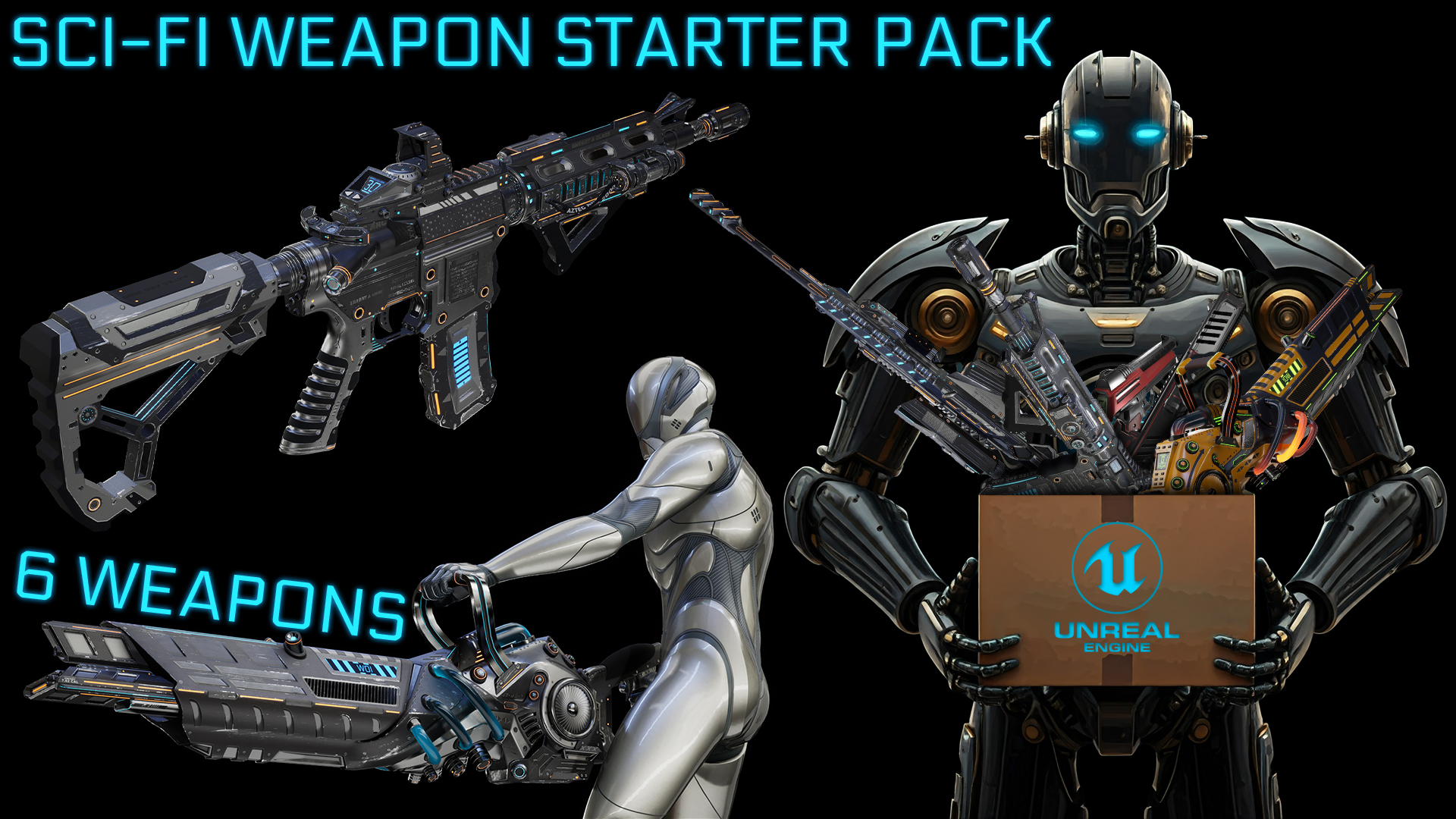 SCI-FI WEAPON STARTER PACK - VOL 1 | Fab