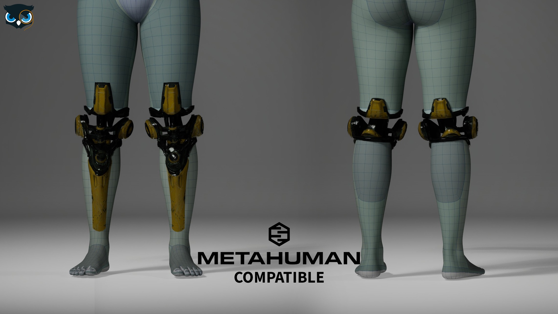 Robotic Knee scifi Leg Exoskeleton Armor metahuman compatible | Fab