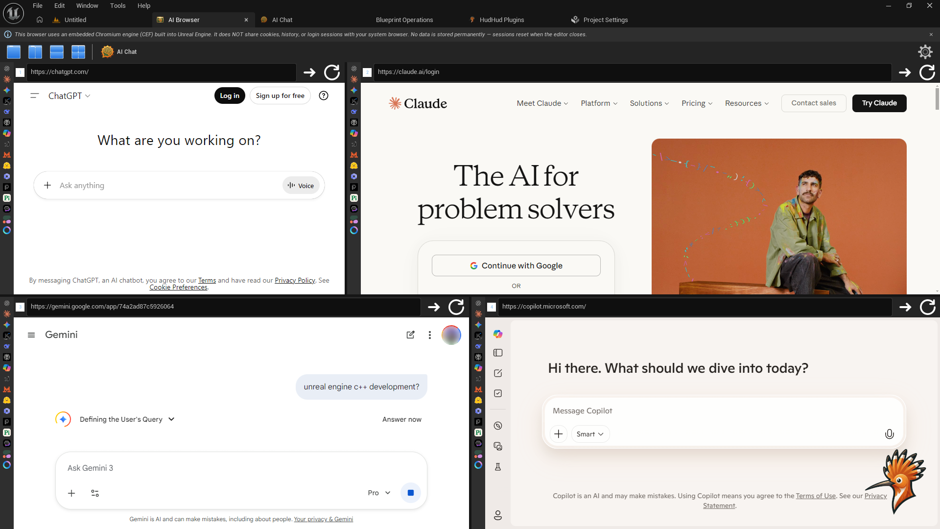 AI Browser Multi-Pane AI Web Browser for Unreal Engine Editor | Fab