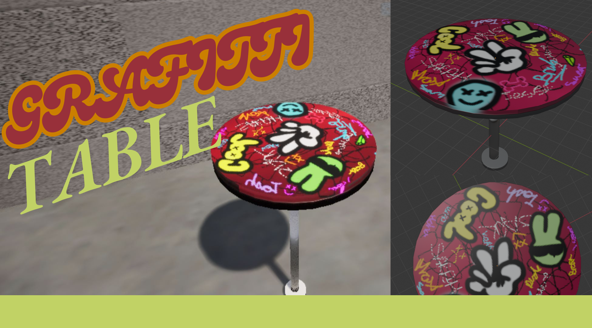 Vandalized table | Fab