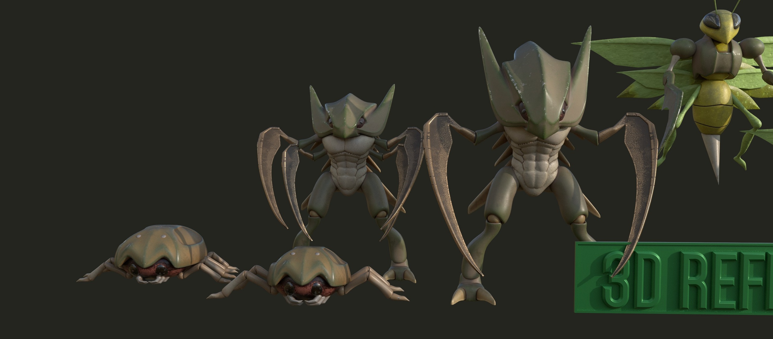 Creature Monster Bundles- Insects- evolution variety pack | Fab