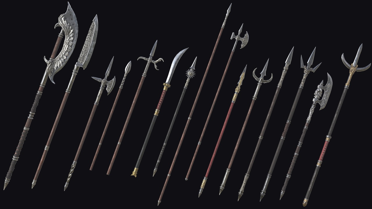 Fantasy Spear RPG Bardiche Glaive Halberd Javelin Hammer Naginata ...